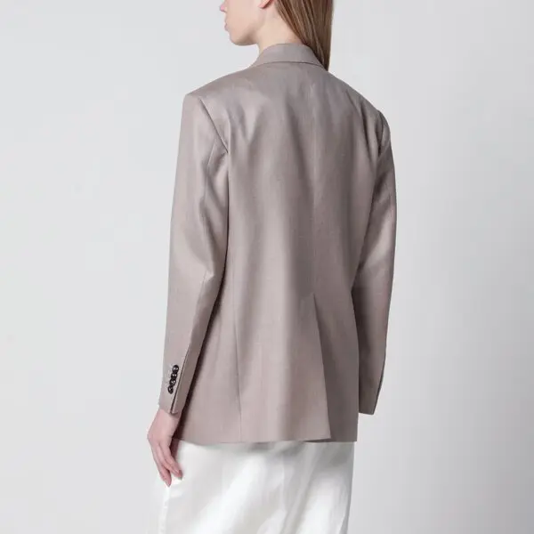 Tagliatore Wool And Silk-blend Double-breasted Blazer - Grey