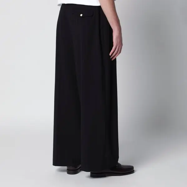 THESTROY Pinstriped Inno Trousers In Viscose Blend