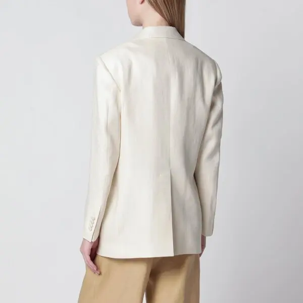 Tagliatore Linen Single-breasted Blazer - Beige
