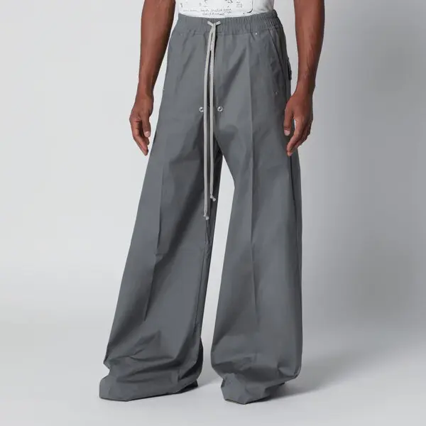 Rick Owens Wide Leg Cotton Trousers