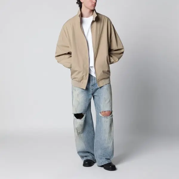 MAISON MARGIELA Cotton-blend Zip-up Jacket - Beige