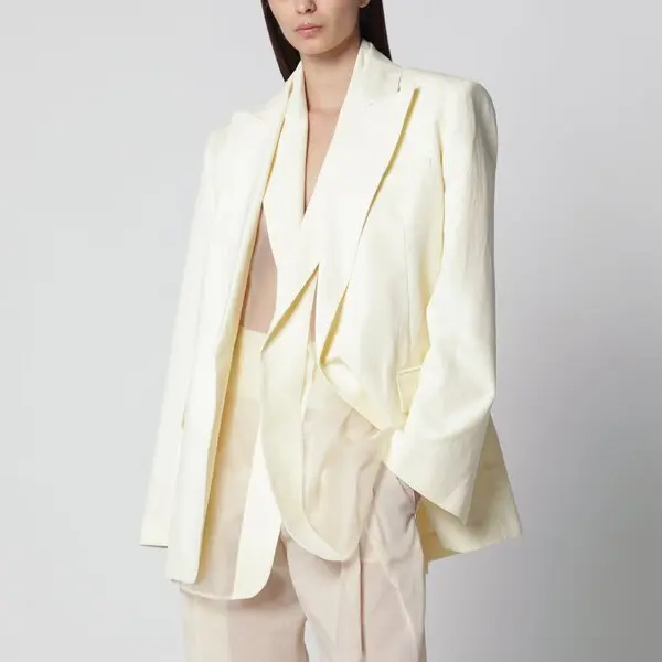 Sportmax Viscose Blend Blazer With Double Collar