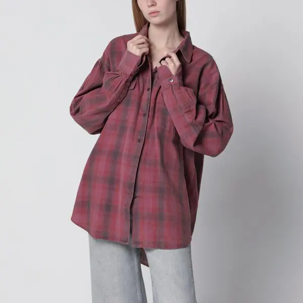 Our Legacy Plaid Cotton Flannel Shirt - Red
