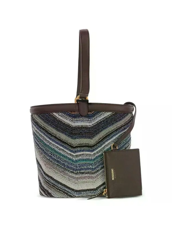 Missoni Chevron Knit Shoulder Bag - Blue