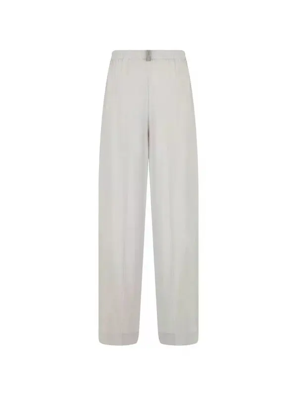 Fabiana Filippi Elasticated Wide-leg Trousers - Grey