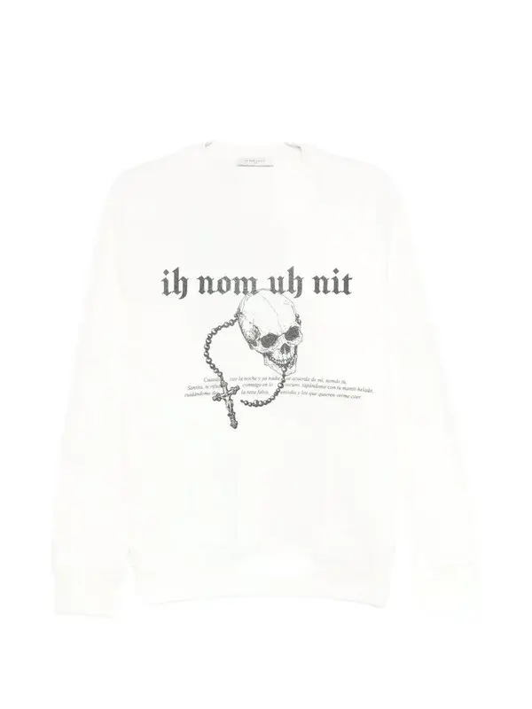 IH NOM UH NIT Skull-print Sweatshirt - Neutrals