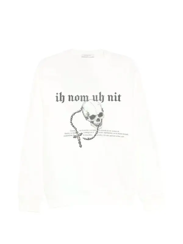 IH NOM UH NIT Skull-print Sweatshirt - Neutrals