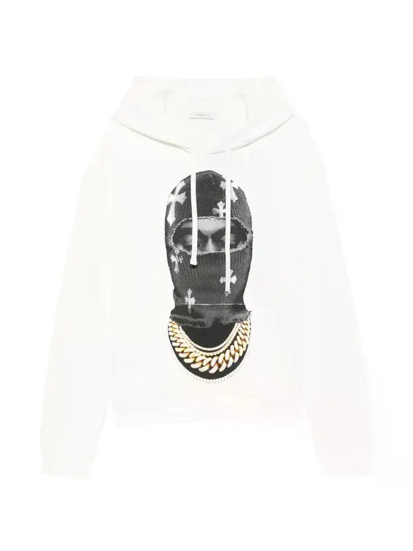 IH NOM UH NIT Graphic-print Hoodie - Neutrals