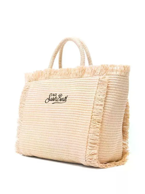 MC2 SAINT BARTH Colette Embroidered Tote Bag - Neutrals