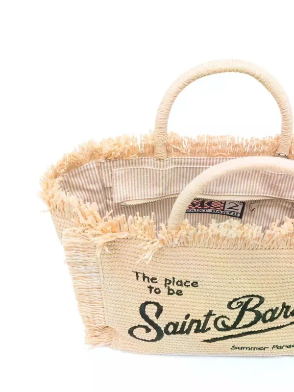 MC2 SAINT BARTH Colette Embroidered Tote Bag - Neutrals