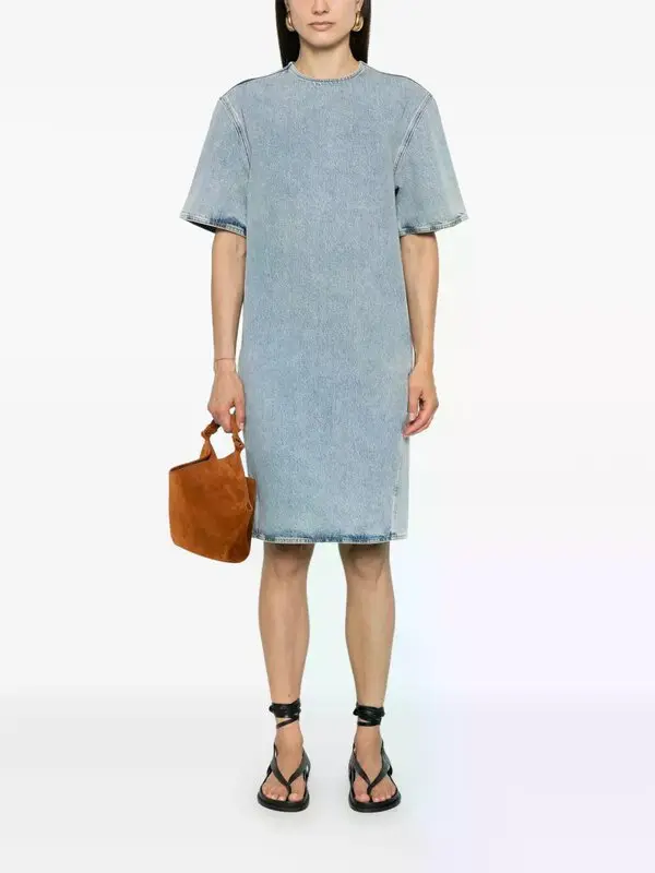 TOTEME Short-sleeve Denim Midi Dress