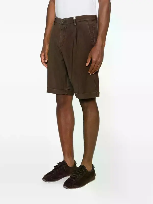 MYTHS Pleated Shorts - Brown