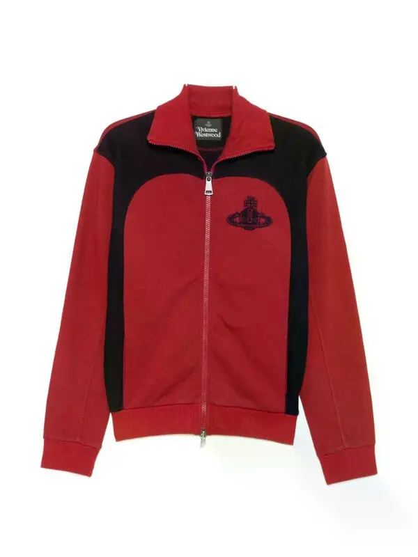 VIVIENNE WESTWOOD Alien Orb-embroidered Panelled Sweatshirt - Red