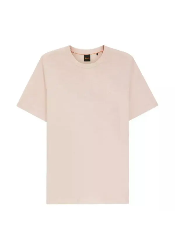 BOSS Cotton Jersey T-shirt With Logo Detail - Pink