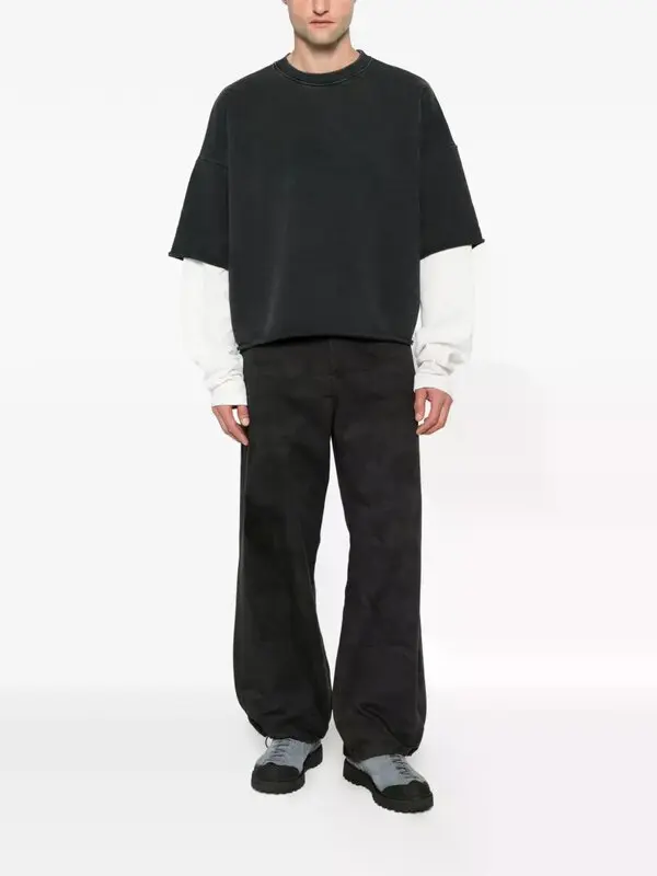 STAY HUMAN ON EARTH Layered Sweatshirt