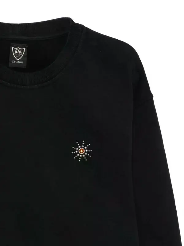 HTC LOS ANGELES Stud-embellished Sweatshirt - Black