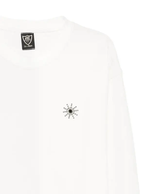 HTC LOS ANGELES Sun Stud-embellished Sweatshirt - White