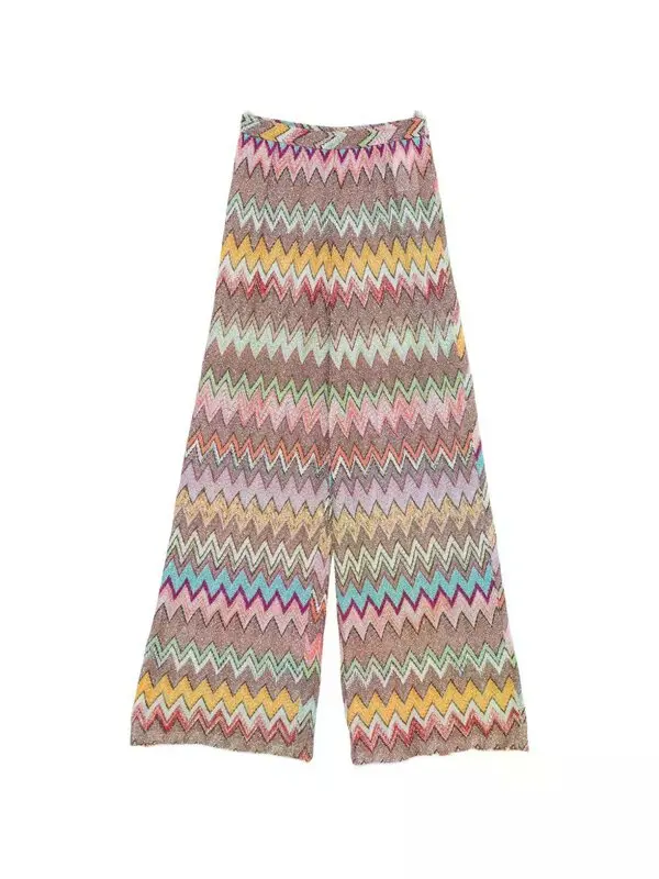 Missoni Zigzag-knit Trousers - Neutrals