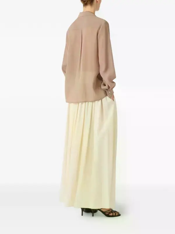 LARDINI Neck-bow Creponne Blouse