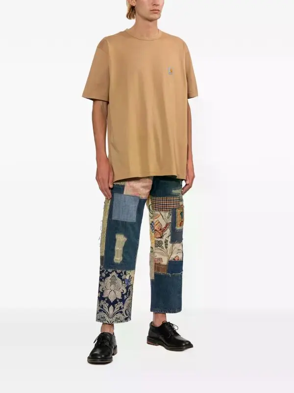 Junya Watanabe X Carhartt Logo-print Cotton T-shirt - Brown