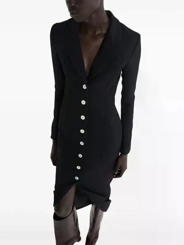 A.W.A.K.E. Mode V-neck Asymmetric Dress