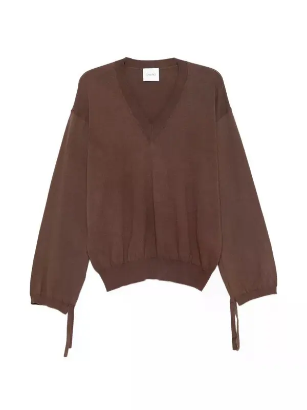 NUDE V-neck Sweater - Brown