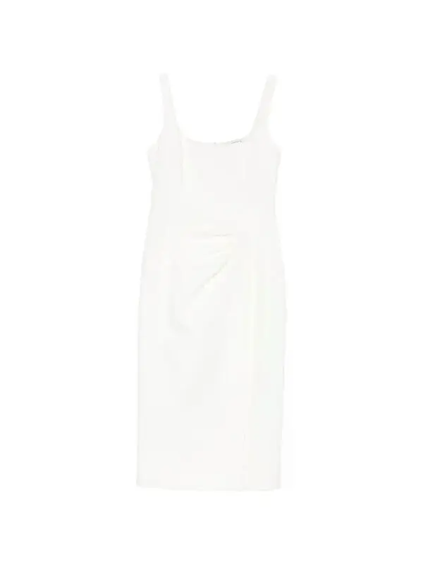 Blumarine Gathered-detail Mini Dress - White