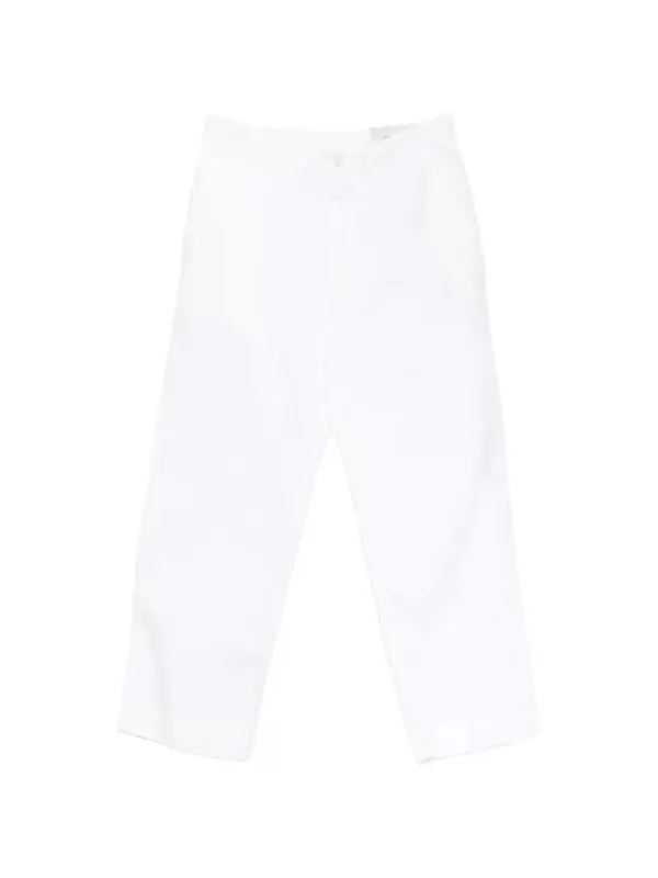 ORIGINAL VINTAGE Straight-leg Cotton Trousers - White
