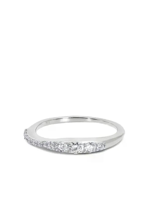 Monica Vinader Diamond Embellished Ring - Silver