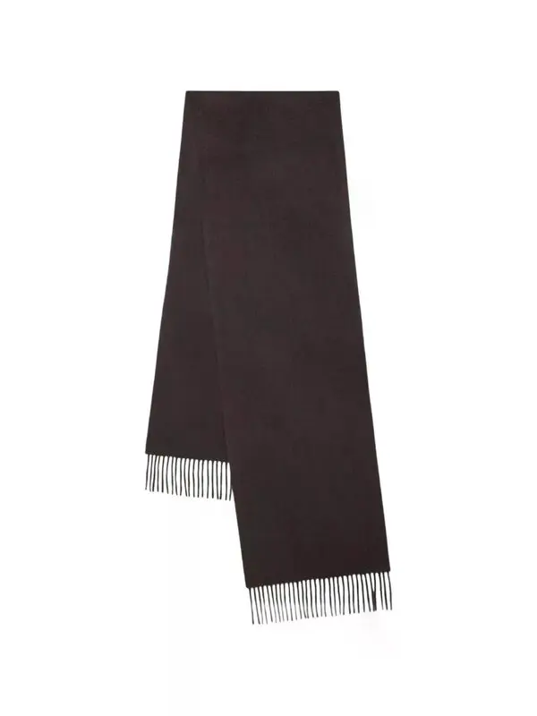 Mulberry Fringed Cashmere Scarf - Brown
