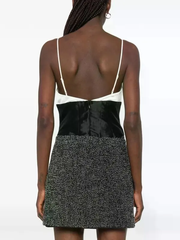 For Love & Lemons Bow-detail Two-tone Bodysuit