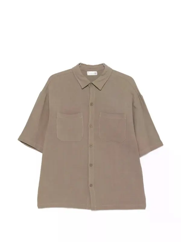 Imperial Short-sleeves Patch-pockets Shirt - Green
