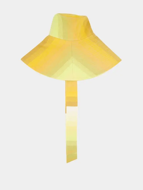 MARRAKSHI LIFE Stripe 38 Sun Hat - Yellow