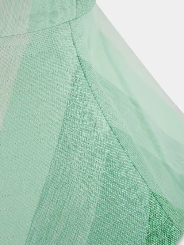 MARRAKSHI LIFE Striped Cotton Sun Hat - Green