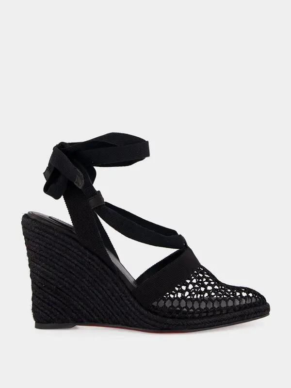 CHRISTIAN LOUBOUTIN Toleda 85 Wedge Espadrilles - Black