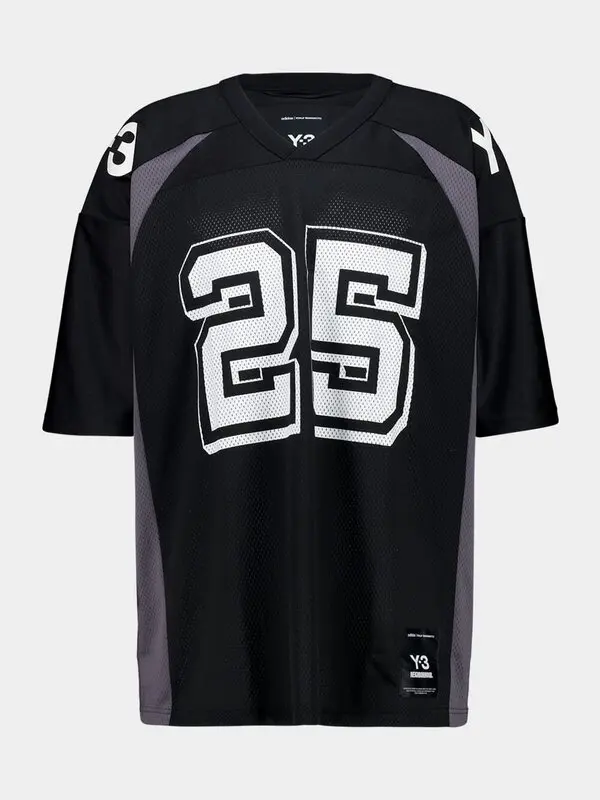 Y3 Nbhd Ftbl Short-sleeve Jersey - Black