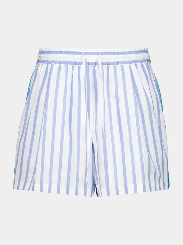 Dolce & Gabbana Striped Cotton Shorts - Blue