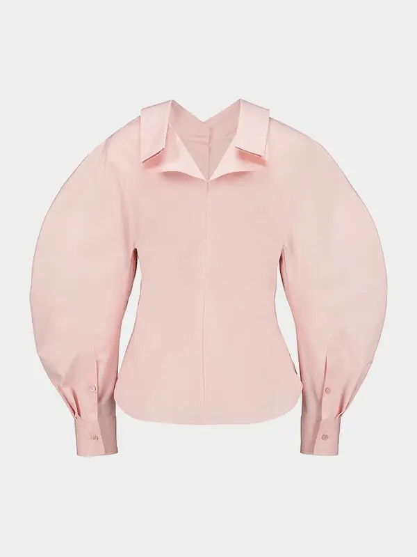 Givenchy Silk Slashed Poplin Shirt - Pink