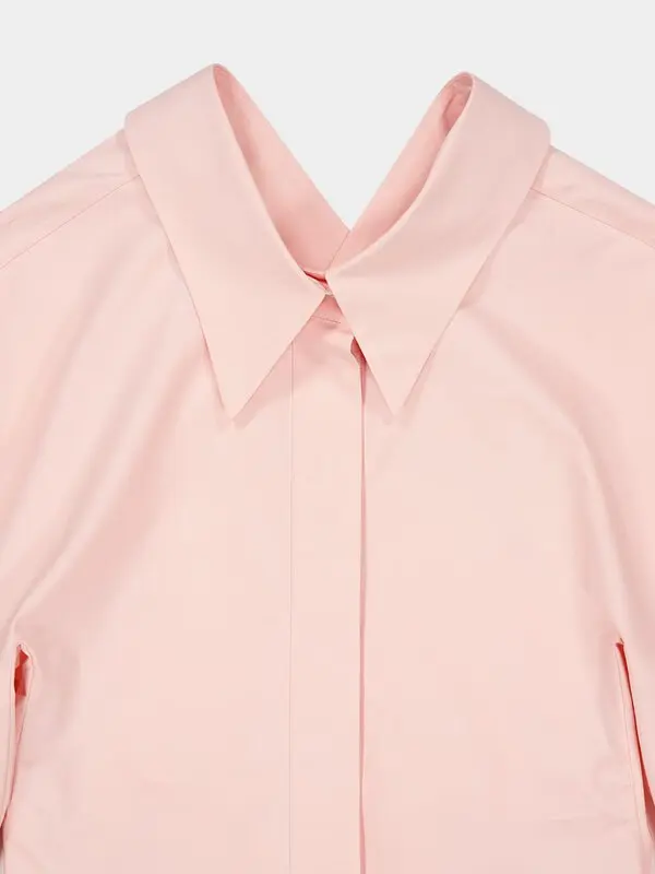 Givenchy Silk Slashed Poplin Shirt - Pink