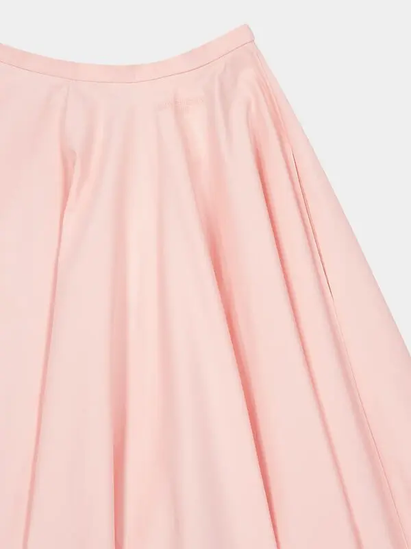 Givenchy Silk Long Circular Poplin Skirt - Pink