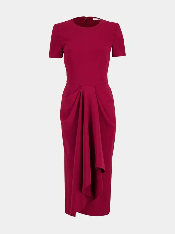 Givenchy Crepe Cady Midi Wrapped Dress - Pink