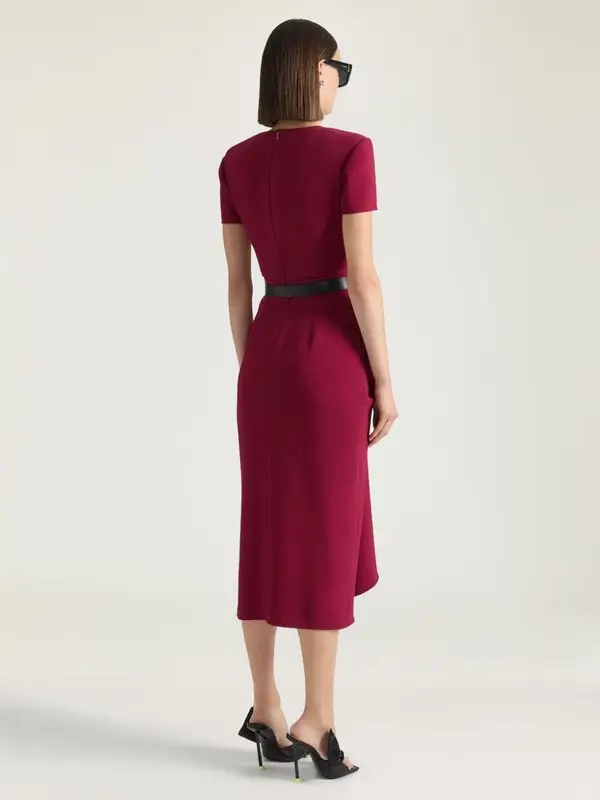 Givenchy Crepe Cady Midi Wrapped Dress - Pink