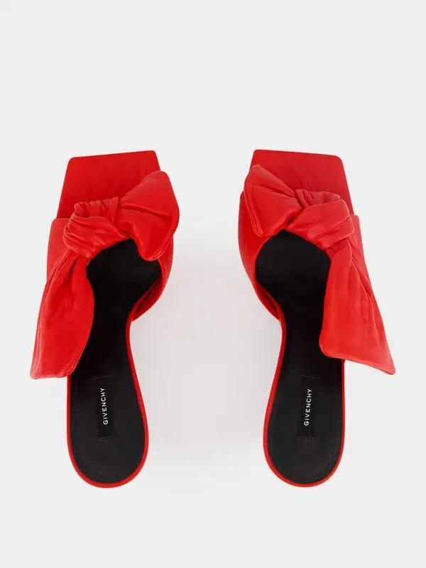 Givenchy Vermillon Boudoir Nappa Leather Heeled Mules - Red