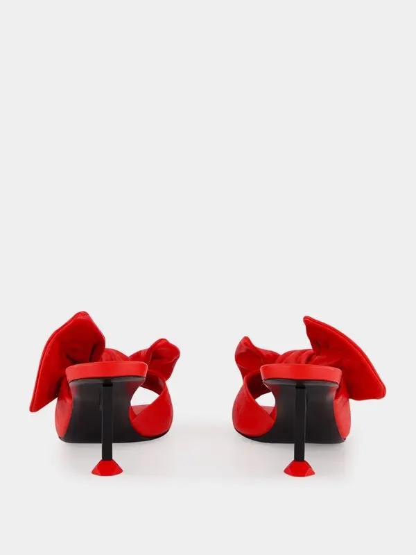 Givenchy Vermillon Boudoir Nappa Leather Heeled Mules - Red
