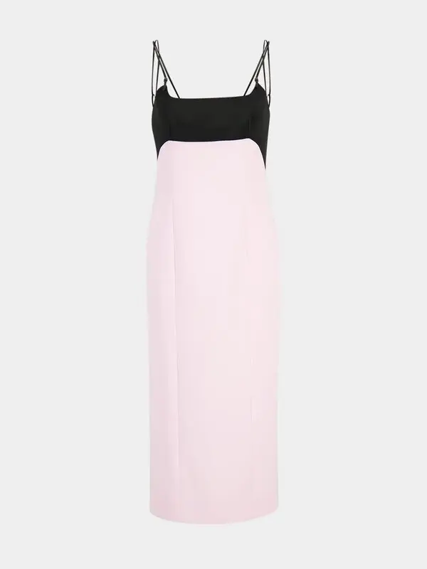TOM FORD Pencil Dress With Leather Straps - Pink