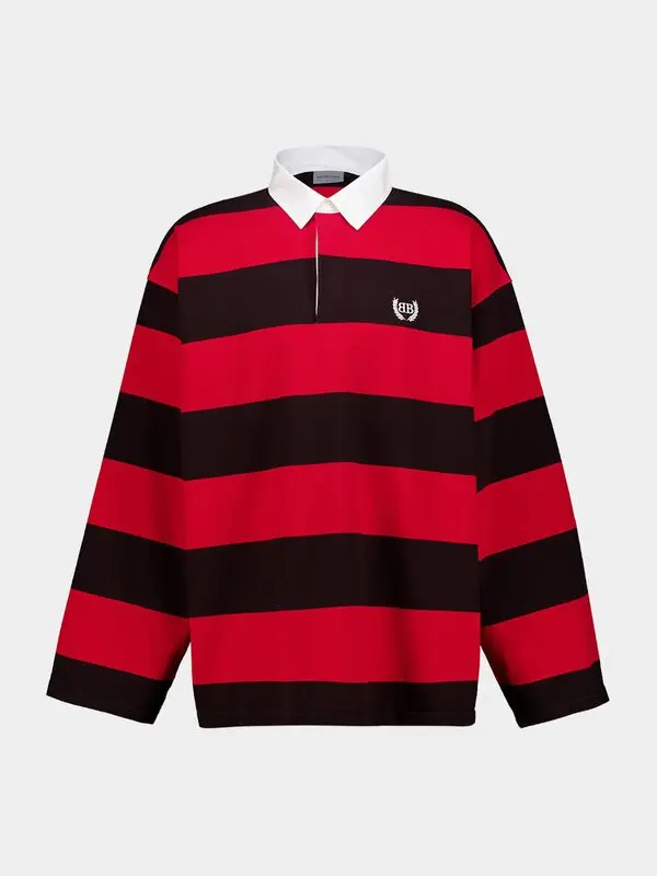 Balenciaga Dark Brown And Longsleeve Polo - Red