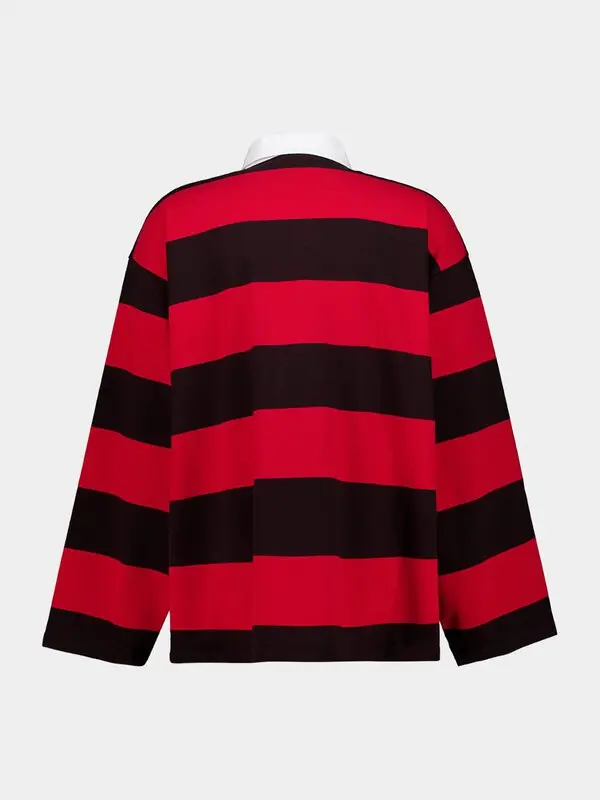 Balenciaga Dark Brown And Longsleeve Polo - Red