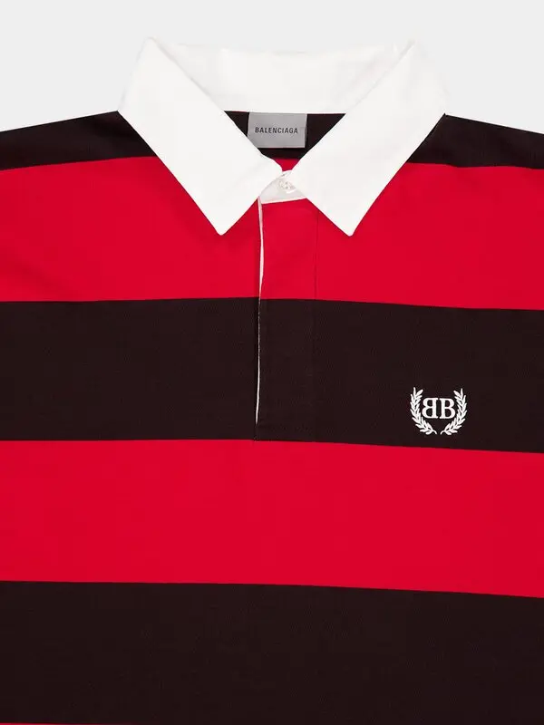 Balenciaga Dark Brown And Longsleeve Polo - Red