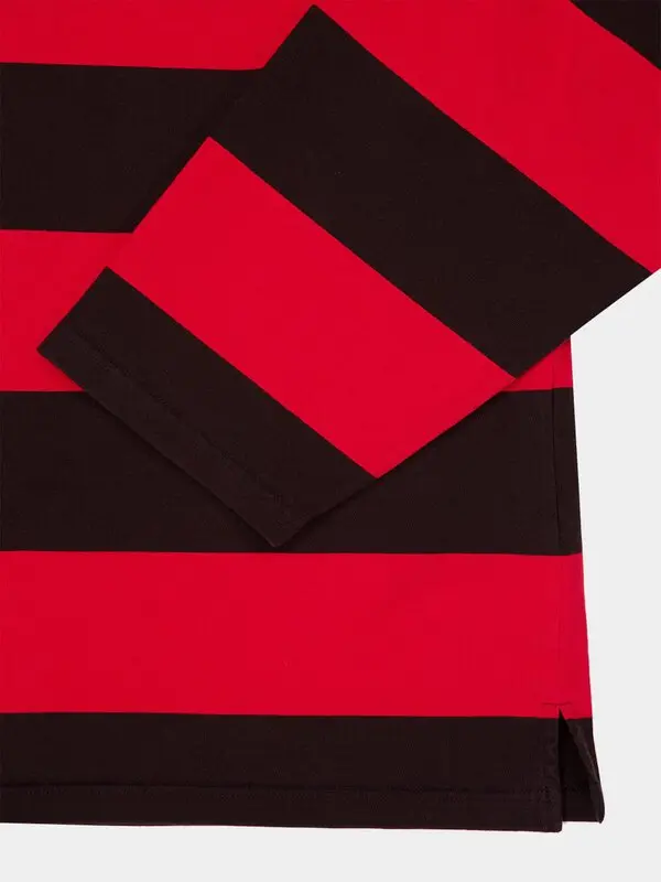 Balenciaga Dark Brown And Longsleeve Polo - Red