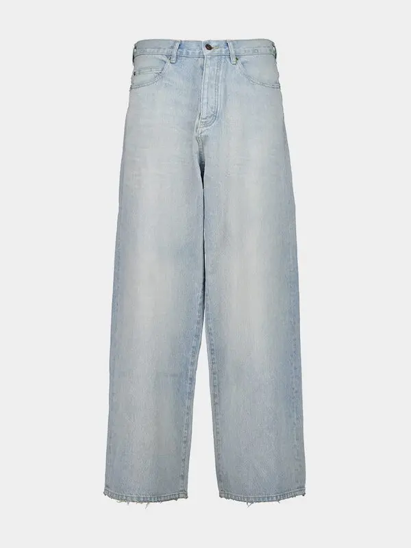 Balenciaga Organic Cotton Japanese Twill Pants - Blue